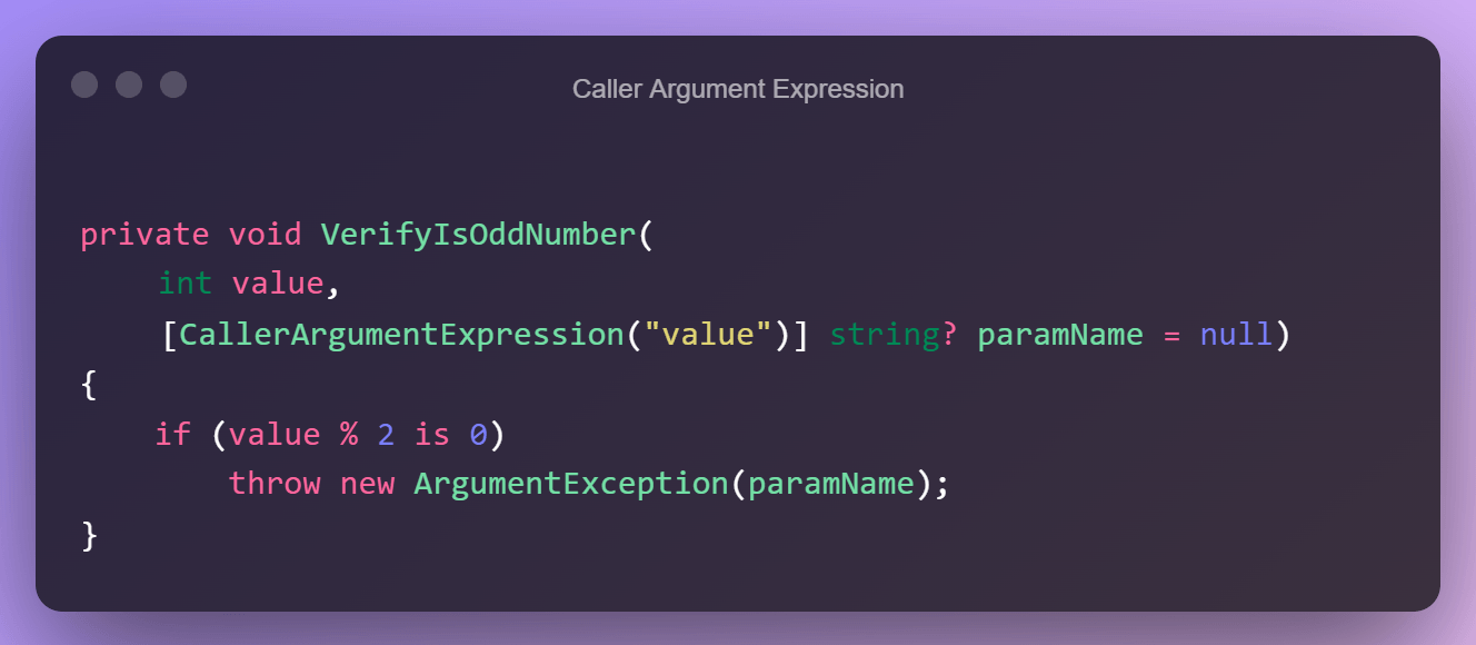 Providing a better experience for .NET developers with Caller Argument Expressions